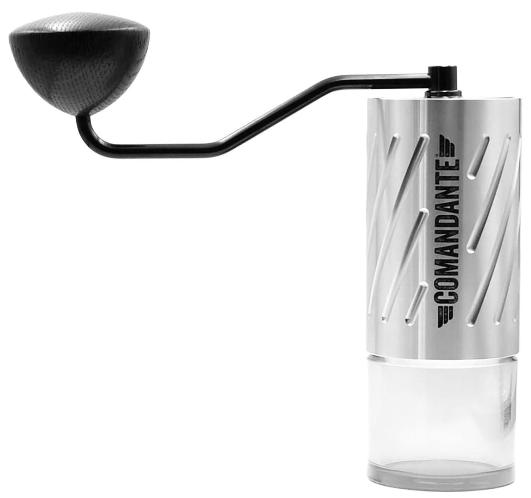 Comandante C60 Baracuda kaffekvarn, borstat stål - Crema