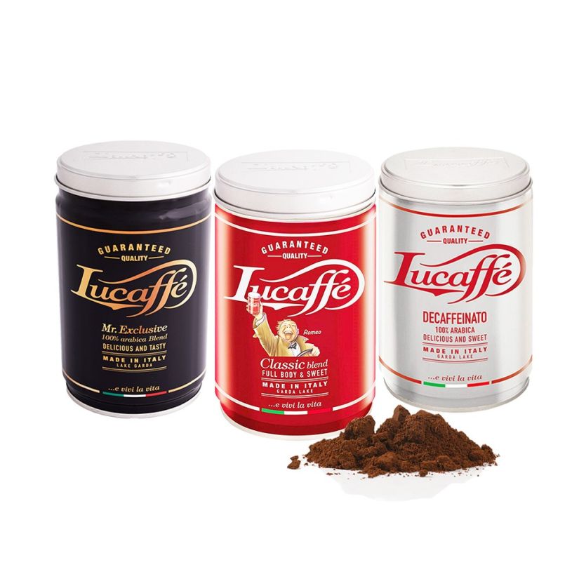 Lucaffé Classic 250 g + Mr Exclusive 250 g + Decaffeinato 250 g ...