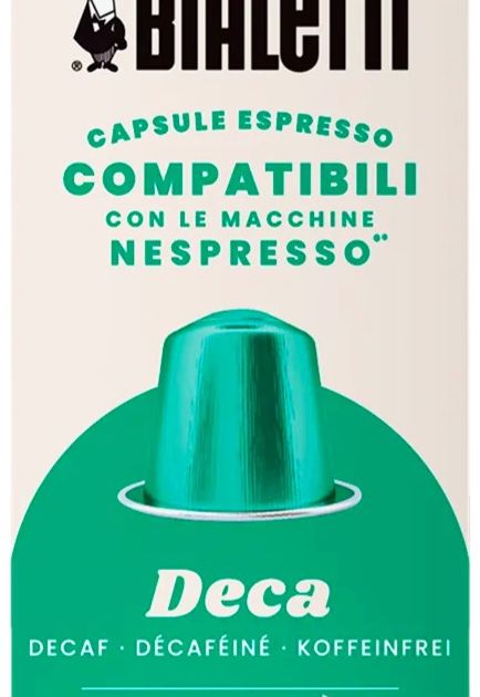 Bialetti Deca Nespresso-kompatibla koffeinfria kaffekapslar 10 st. - Crema