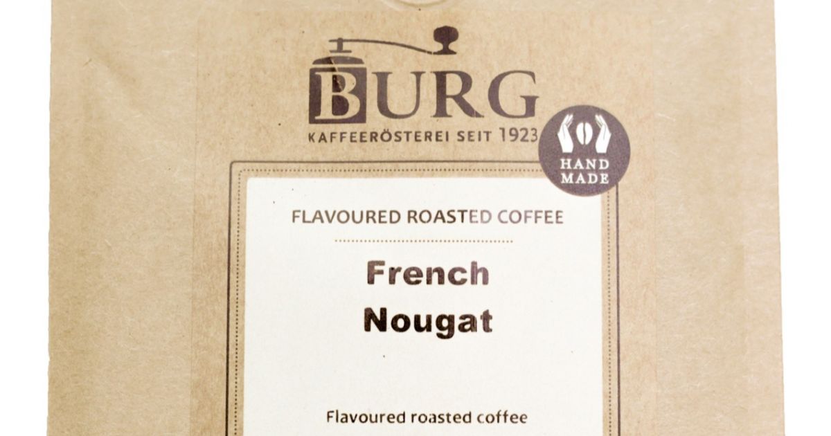 Burg smaksatt kaffe, fransk nougat 250 g malet - Crema