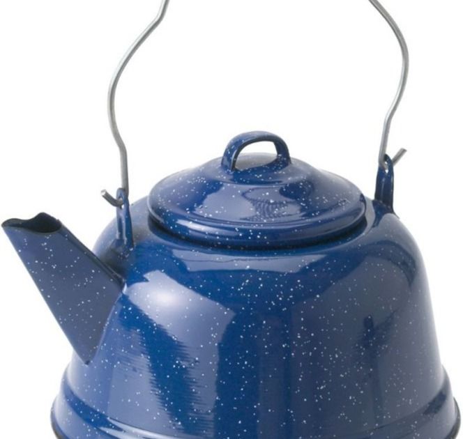 GSI Outdoors Enamel Tea Kettle, blå - Crema
