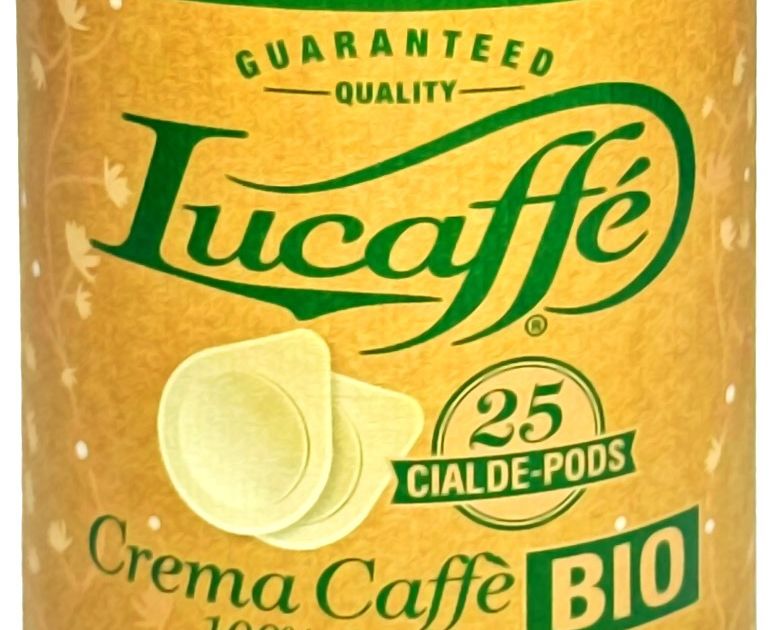 Lucaffé Crema Caffè Bio 100 % Arabica espresso pods 25 st. - burk - Crema
